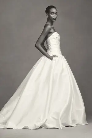 Jenny Yoo Charlotte Strapless Taffeta Gown