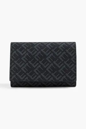 Dunhill Printed Textured Key Wallet - Anthracite