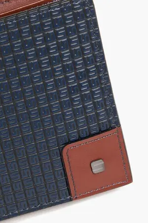 SERAPIAN Leathertrimmed Embossed Coatedcanvas Wallet