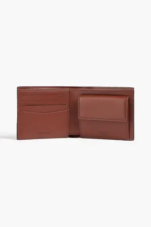 SERAPIAN Leathertrimmed Embossed Coatedcanvas Wallet