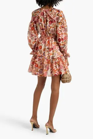 Saloni Pixie Floral-print Mini Dress