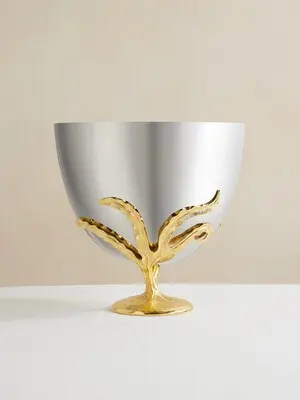 L'Objet Fern Gold-plated And Stainless Steel Champagne Bucket - Silver