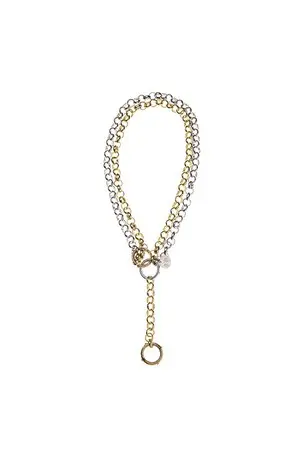 JANE WIN Gilver Lariat Rolo Chain - Gold