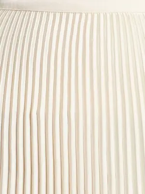 L'IDEE Gala Pleated Floor-length Skirt - Neutrals
