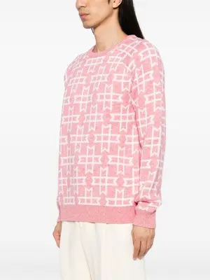 MAN ON THE BOON. On The Boon Logo-jacquard Jumper - Pink