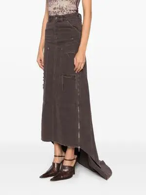 Vaquera Distressed High-low Skirt