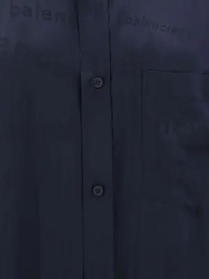 Balenciaga Logo-jacquard Shirt - Black