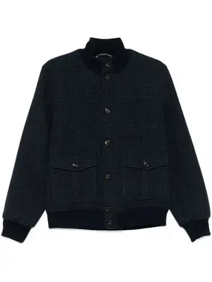CIRCOLO 1901 Plaid Virgin Wool-blend Bomber Jacket