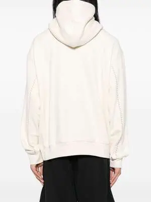 FIVE CM Hooded Sweatshirt With Faux-leather Trim