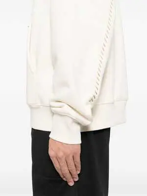 FIVE CM Hooded Sweatshirt With Faux-leather Trim