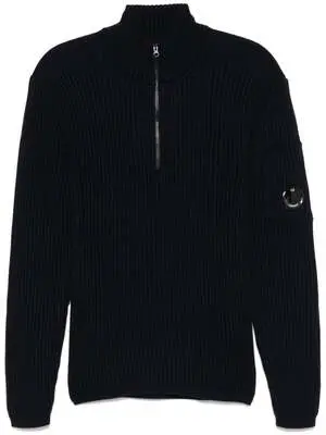 C.P. COMPANY Lens-detail Sweater - Blue