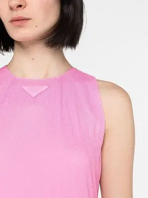 Prada Triangle Logo Maxi Dress
