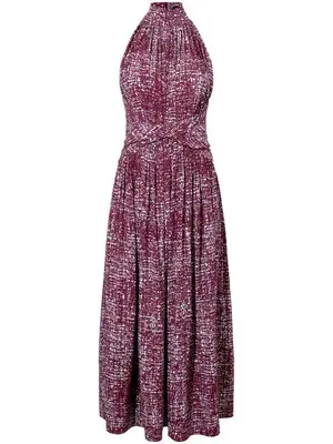 Proenza Schouler Lola Halterneck Dress - Red