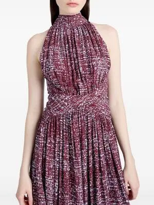 Proenza Schouler Lola Halterneck Dress - Red