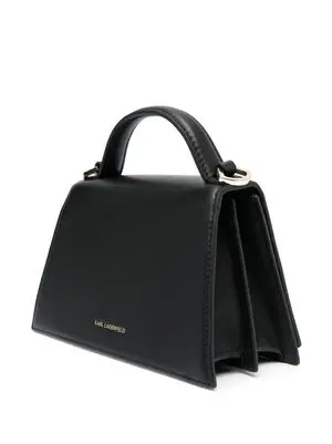 Karl Lagerfeld K/signature Leather Cross Body Bag - Black