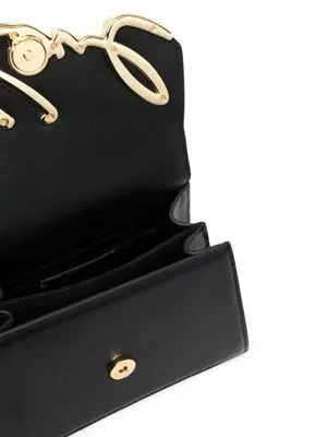 Karl Lagerfeld K/signature Leather Cross Body Bag - Black