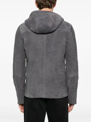 GIORGIO BRATO Shearling-lined Hooded Jacket - Grey