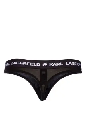 Karl Lagerfeld Logo-waistband Thong