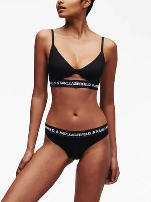 Karl Lagerfeld Logo-waistband Thong