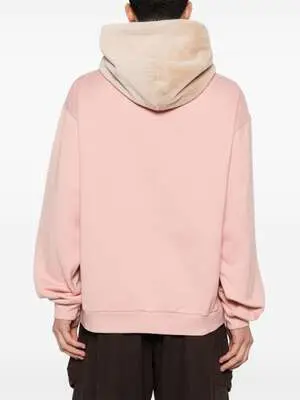 Marni Faux Fur-detailed Hoodie - Pink