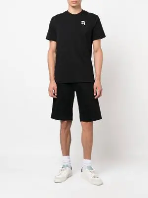 Karl Lagerfeld Ikon Organic-cotton T-shirt - Black