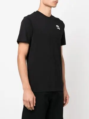 Karl Lagerfeld Ikon Organic-cotton T-shirt - Black