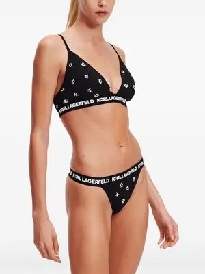 Karl Lagerfeld Ikonik 2.0 Padded Bralette - Black