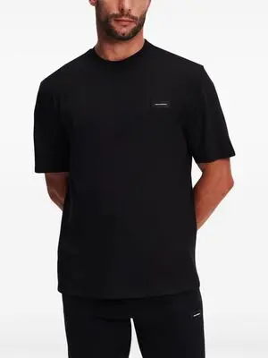 Karl Lagerfeld Logo-patch Cotton T-shirt - Black