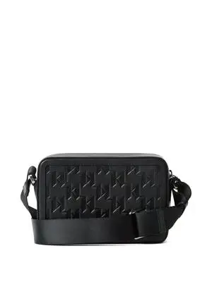 Karl Lagerfeld K/loom Leather Messenger Bag - Black