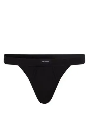 Karl Lagerfeld Essential Logo-waistband Briefs - Black