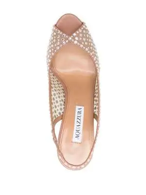 AQUAZZURA 105mm Crystal Lover Sandals - Pink