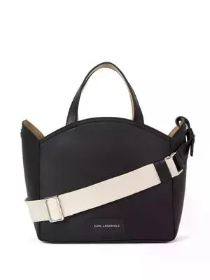 Karl Lagerfeld Perforated-logo Leather Tote Bag