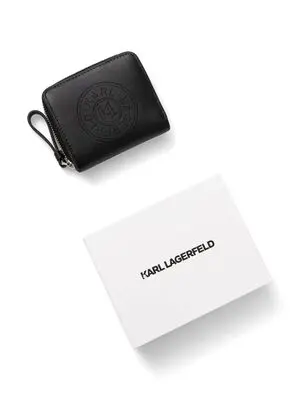 Karl Lagerfeld K/circle Leather Bi-fold Wallet