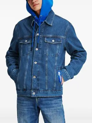 Karl Lagerfeld Logo-patch Denim Jacket - Blue