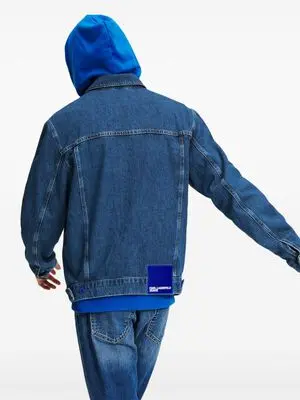Karl Lagerfeld Logo-patch Denim Jacket - Blue