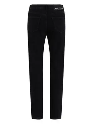 Karl Lagerfeld High-rise Straight-leg Jeans - Black