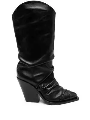 LE SILLA 105mm Ruched-detailed Boots