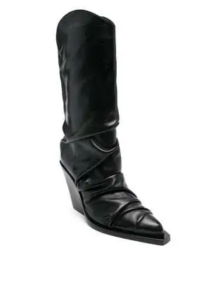 LE SILLA 105mm Ruched-detailed Boots
