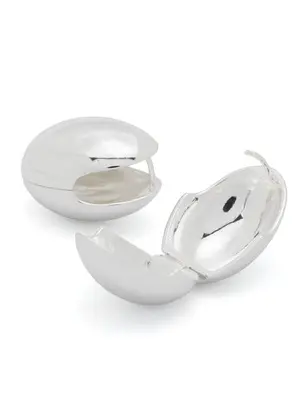 EMILI Medium Loe Hoop Earrings - Silver
