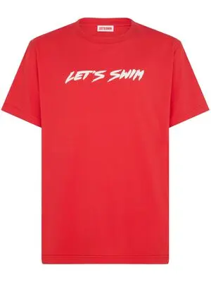LET'S SWIM Logo-print T-shirt - Red