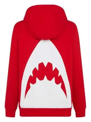 LET'S SWIM Shark-print Hoodie - Red