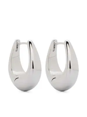 EMILI Large Daria Hoop Earrings - Silver