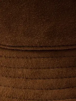 Prada Suede Bucket Hat - Brown