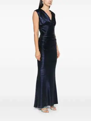 Talbot Runhof Pleated Gown