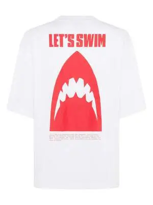 LET'S SWIM Shark-print T-shirt