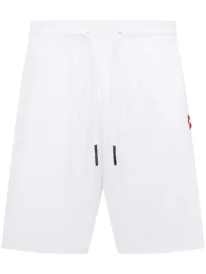 LET'S SWIM Logo Shark Towelling Shorts - White