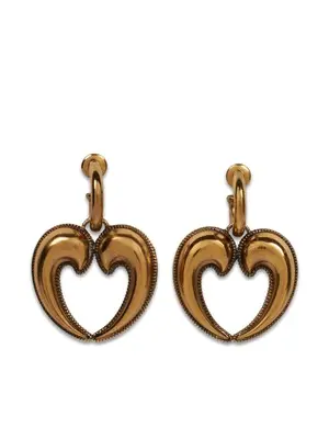 Etro Heart Drop Earrings - Gold