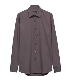 Prada Stretch-cotton Shirt Grey