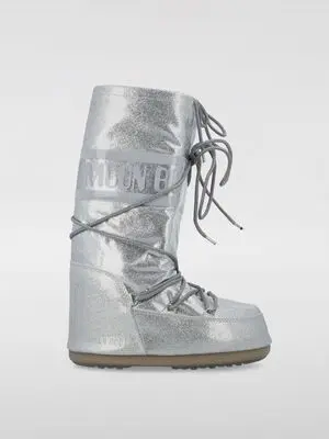 Moon Boot Lace-up Boots - Silver