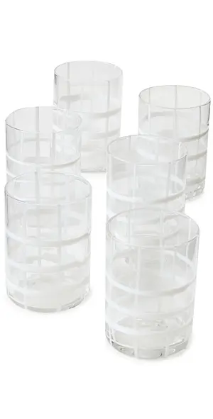 ZAFFERANO Twiddle Tumbler Set Of 6 - Transparent